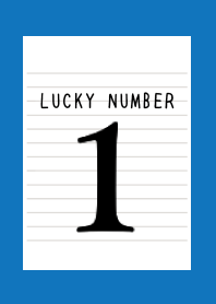LUCKY NUMBER 1 NOTEBOOK/BLUE/WHITE – LINE theme | LINE STORE
