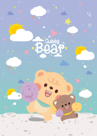 Cubby Bear Cute Cloud Pretty – LINE theme | LINE STORE