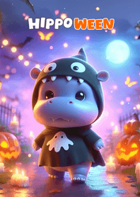 Nong Moo Dek Deng in halloween 14 – LINE theme | LINE STORE