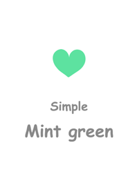 Simple mint green love – Tema LINE | LINE STORE